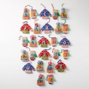 Anthropologie | Holiday | Htf Anthropologie Bundledup Monogram Ornament ...